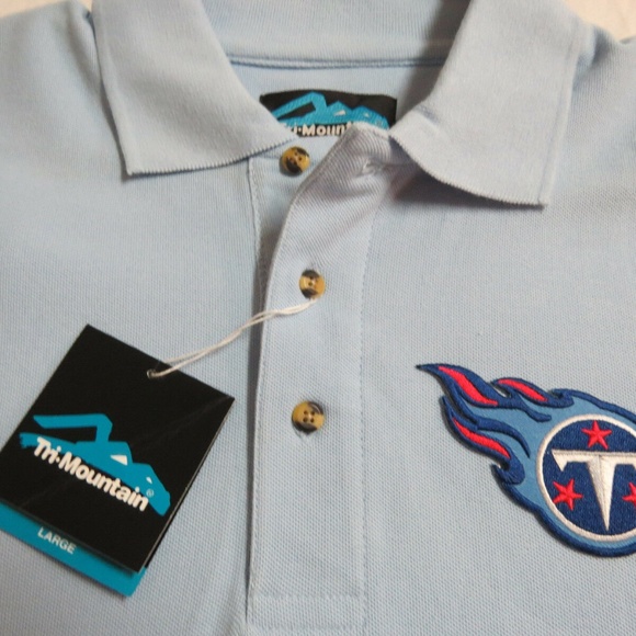 Shirts | New Sz L Light Blue Titans Men Cotton 7v Polo | Poshmark